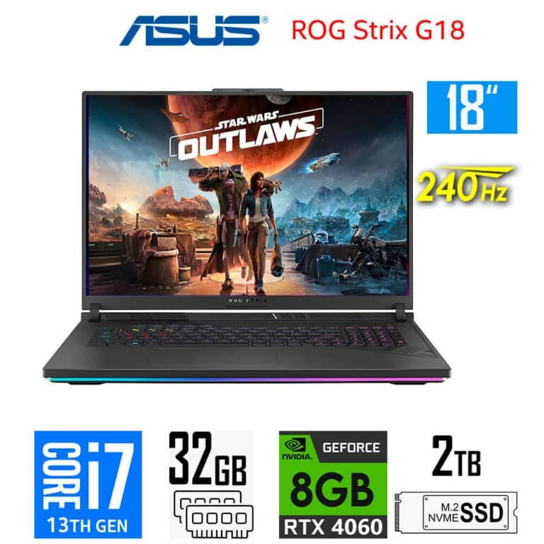 Asus ROG Strix G18 G814, Core i7-13650HX, RAM 32GB, 8GB RTX4060, 2TB ...